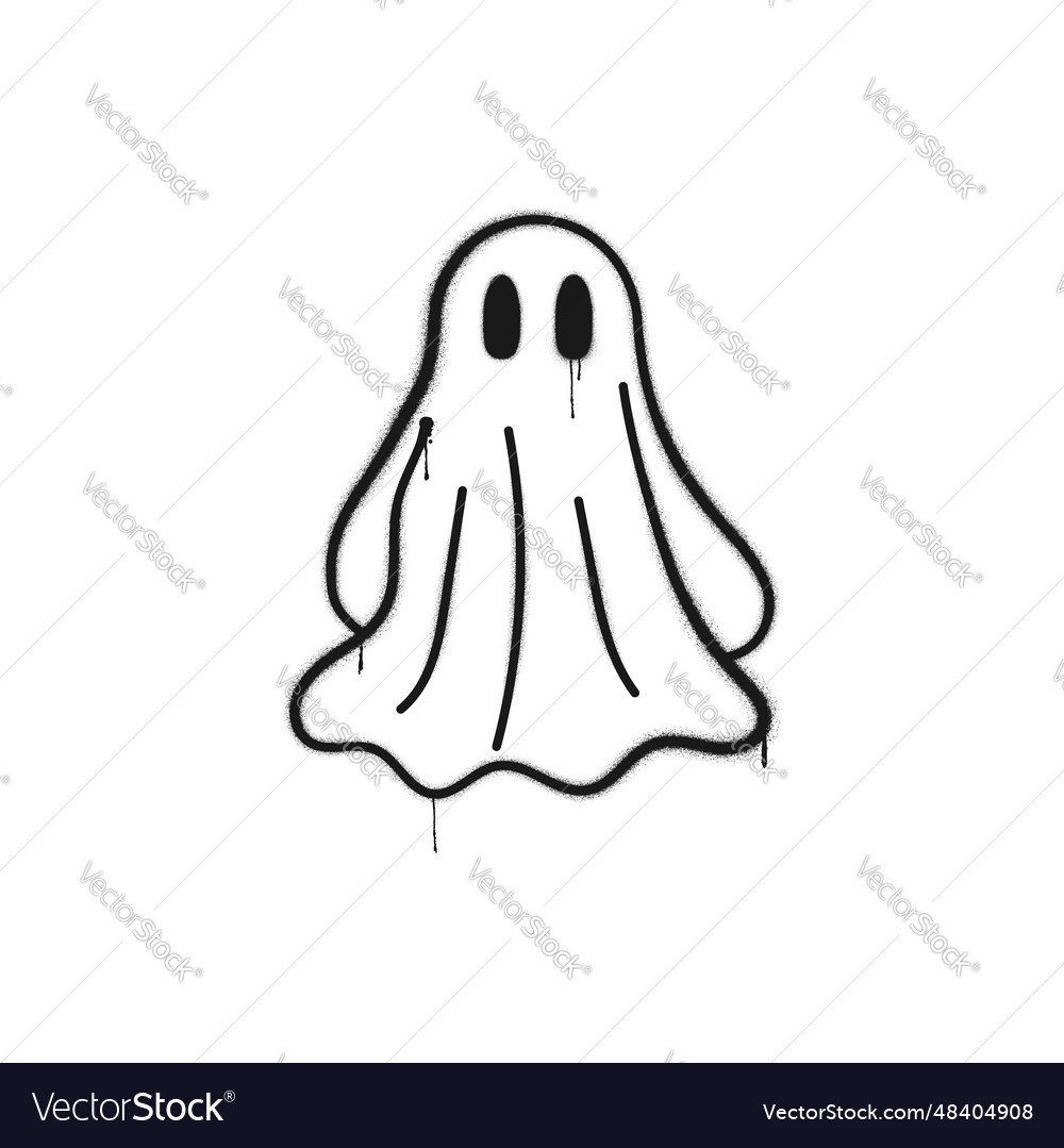 Graffiti drawing ghost Royalty Free Vector Image
