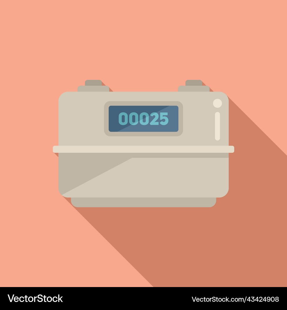 Home energy counter icon flat care Royalty Free Vector Image