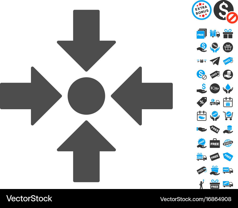 Meeting point icon with free bonus Royalty Free Vector Image