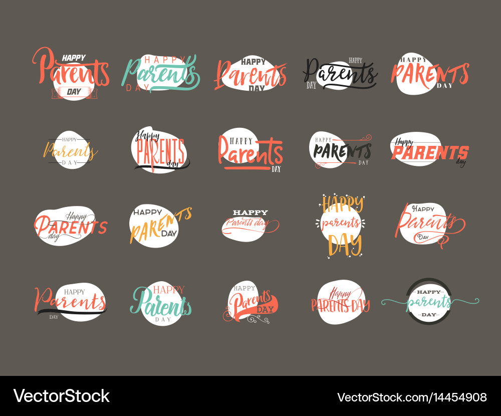 Parents day badge design sticker stamp logo Vector Image