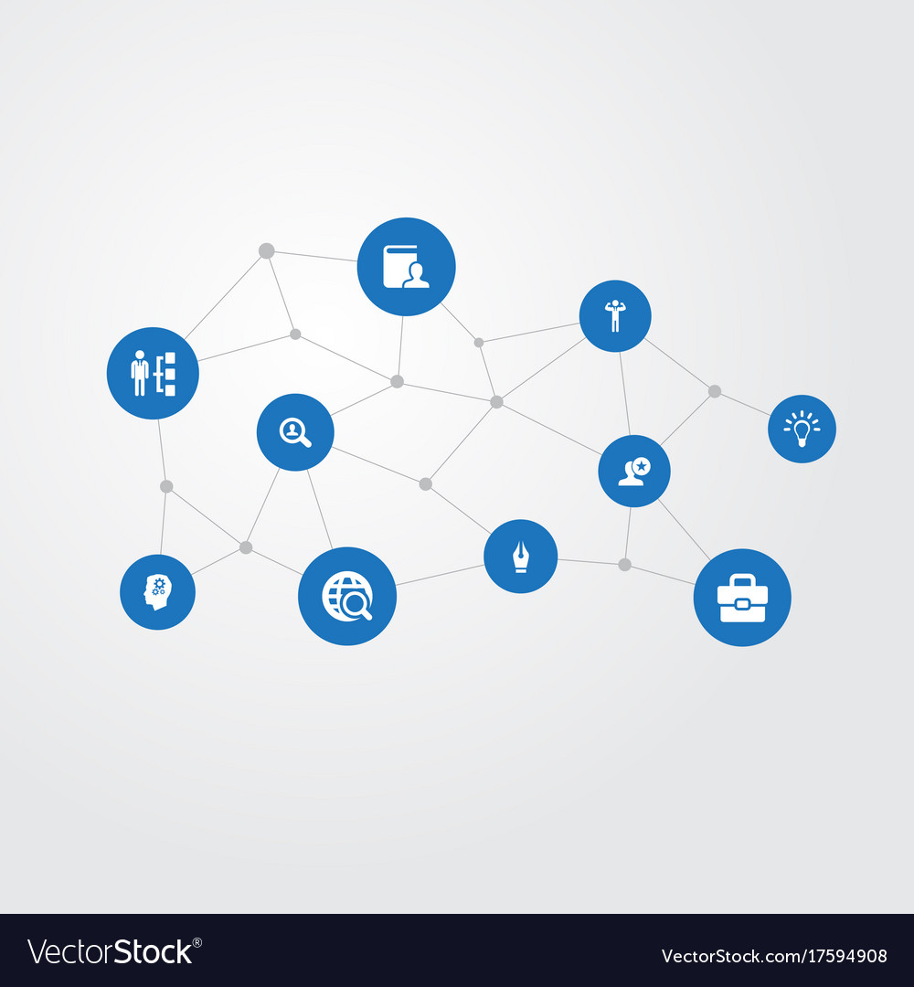 Set of simple hr icons Royalty Free Vector Image