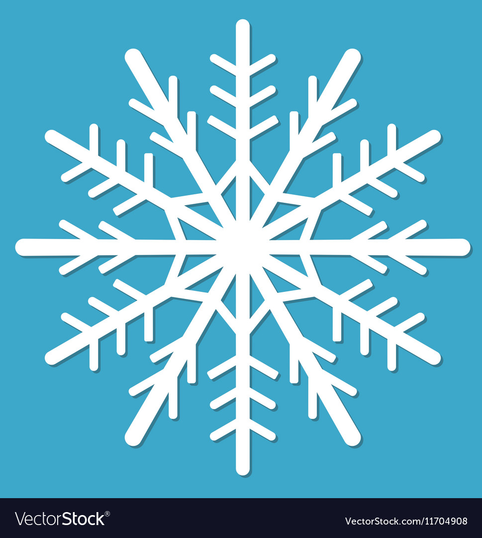 Snowflake icon flat style design elements Vector Image
