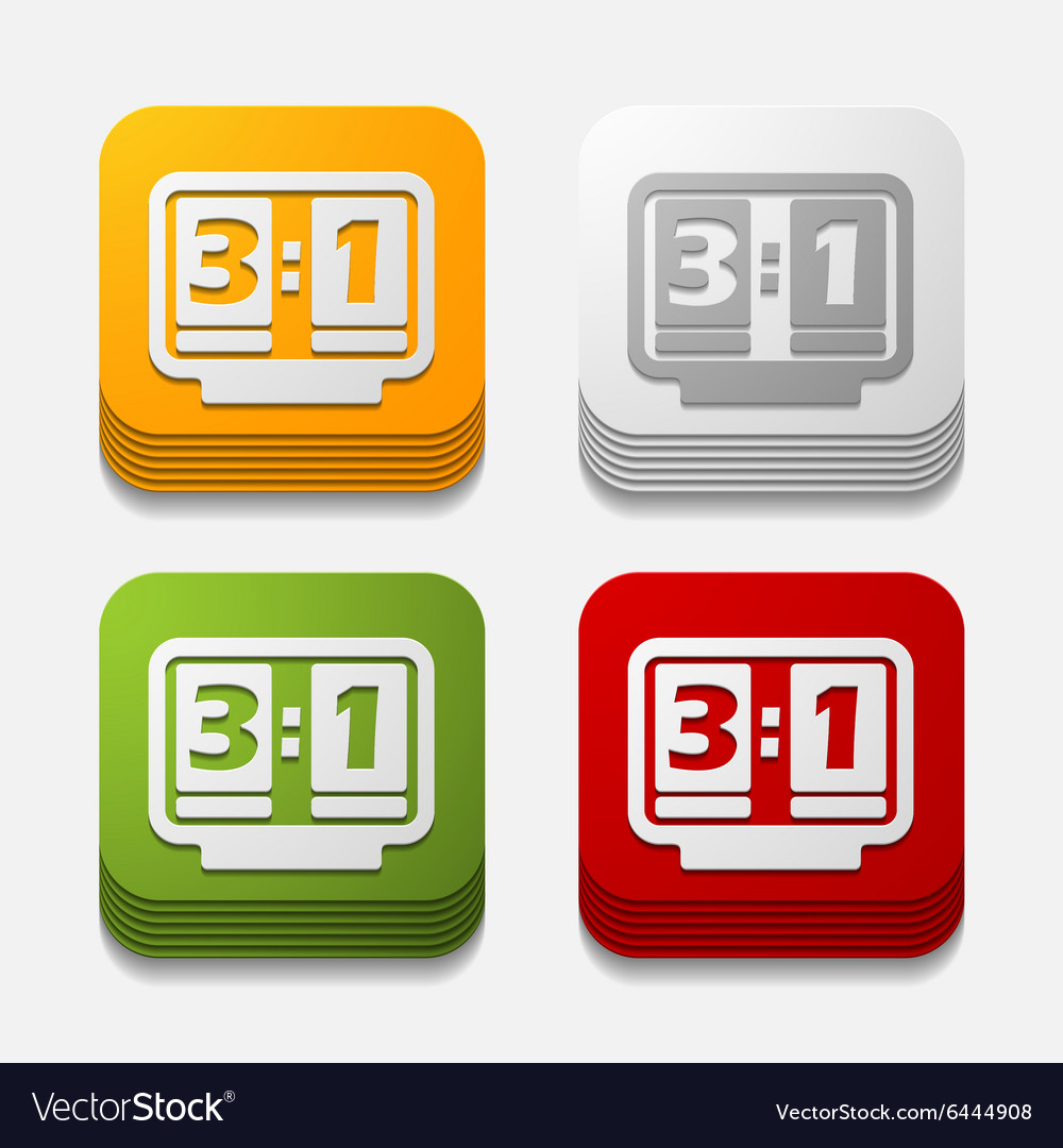 Square button score board Royalty Free Vector Image
