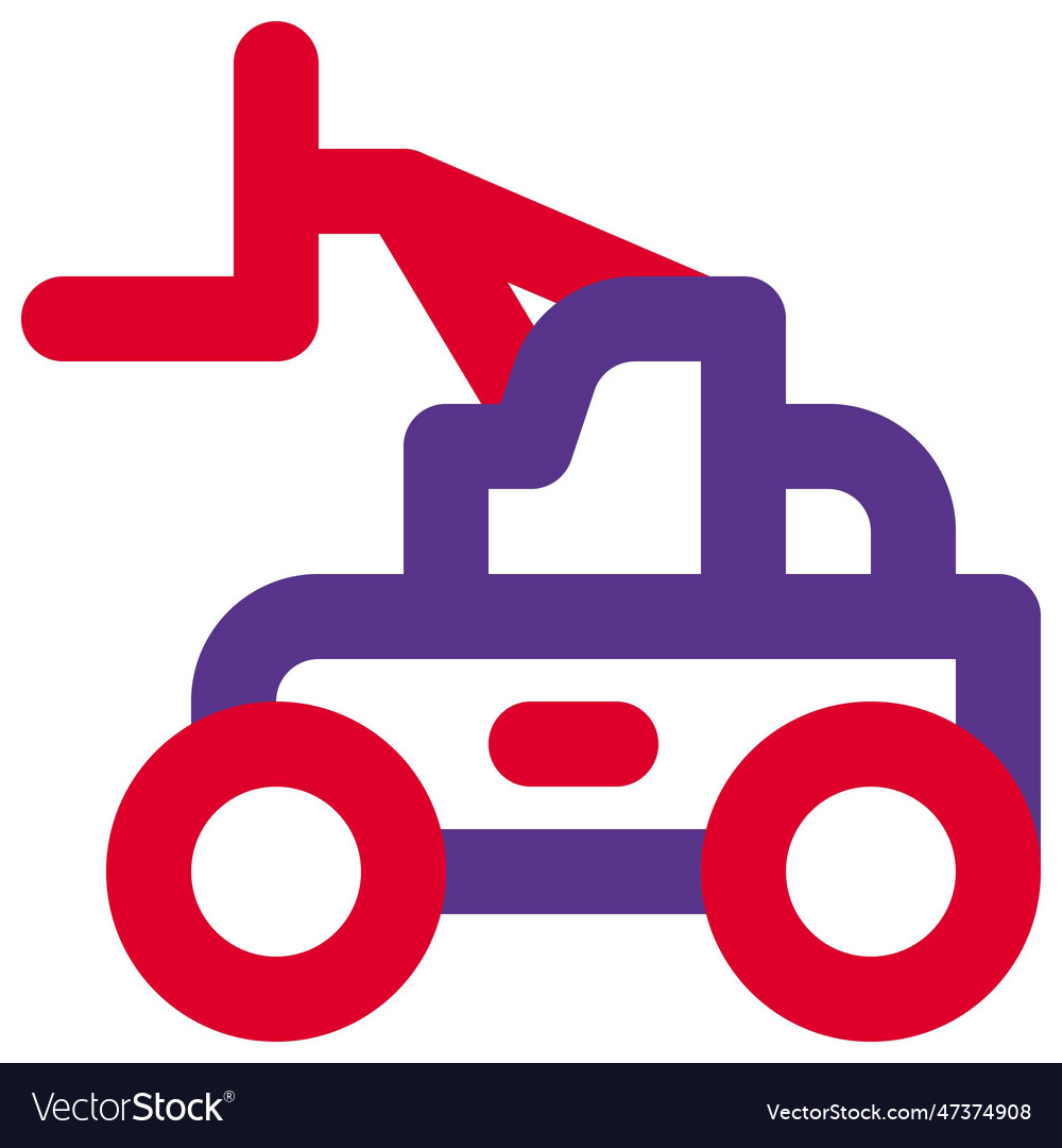 Telehandler multi-purpose machine to lift move Vector Image
