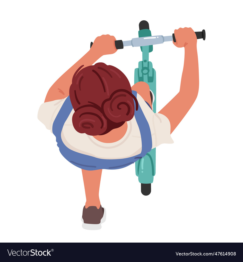Young Woman Gracefully Glides Along The Street Vector Image
