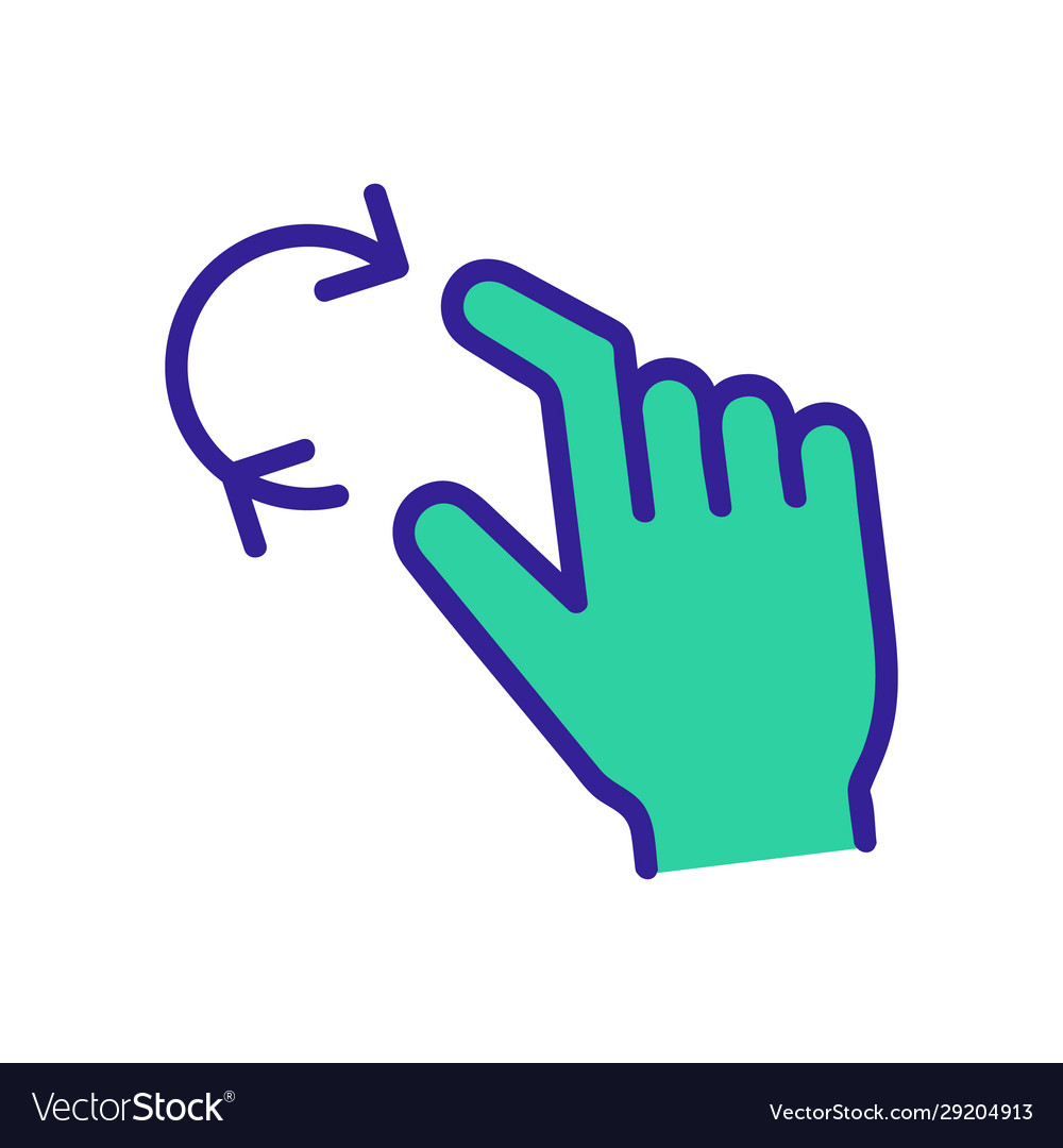Control on touchscreen icon isolated Royalty Free Vector