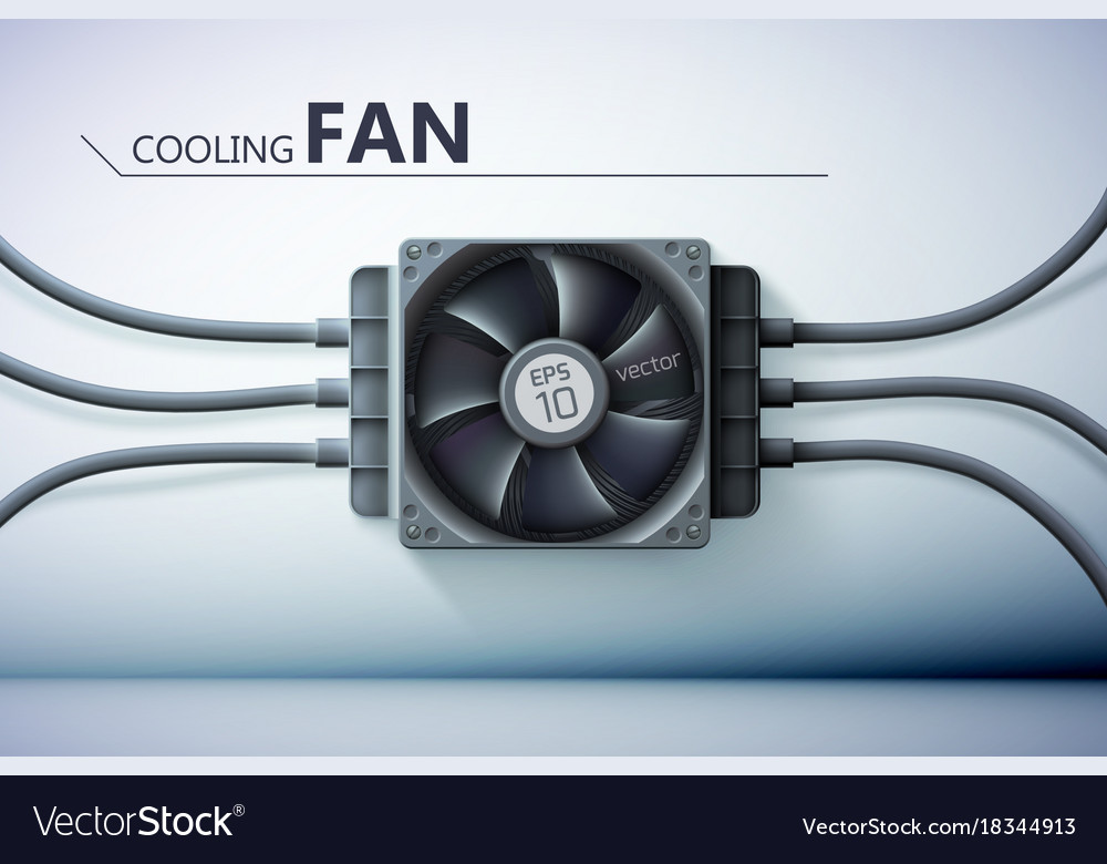 Cooling system design concept Royalty Free Vector Image