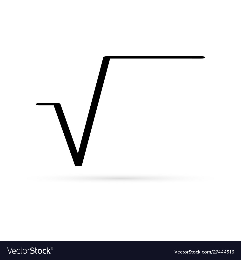 Doodle linear math sign Royalty Free Vector Image