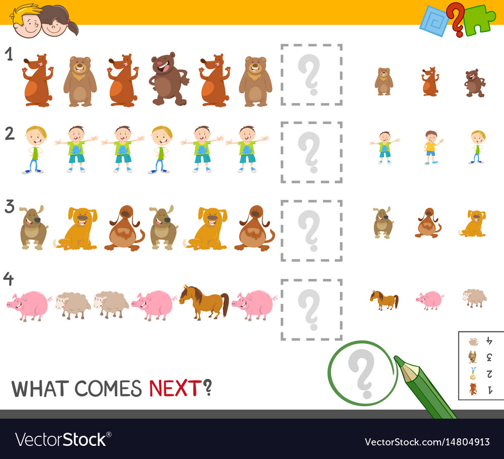 Finish the pattern activity game Royalty Free Vector Image