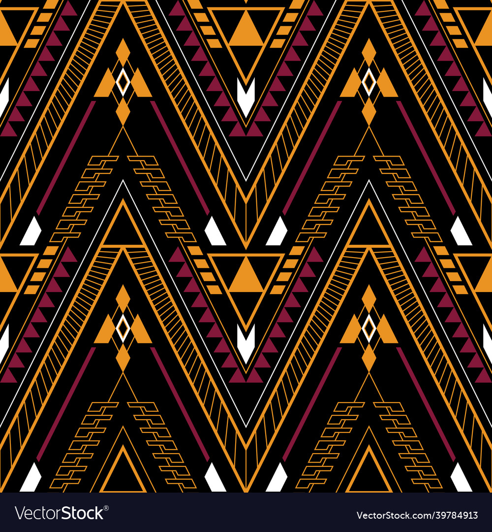 Geometric ethnic seamless pattern Royalty Free Vector Image