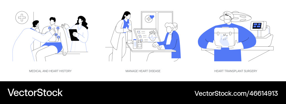 Heart failure and transplant cardiology abstract Vector Image