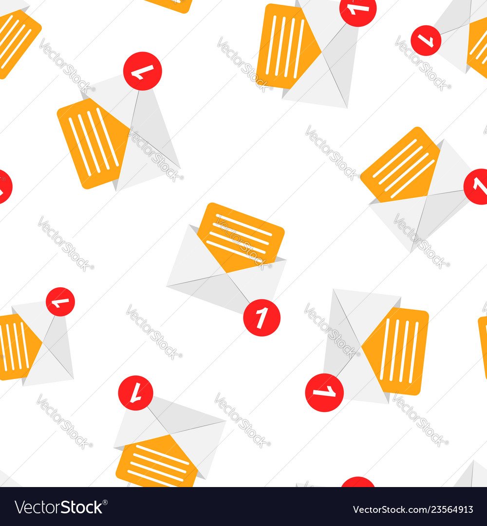 Mail envelope icon seamless pattern background Vector Image