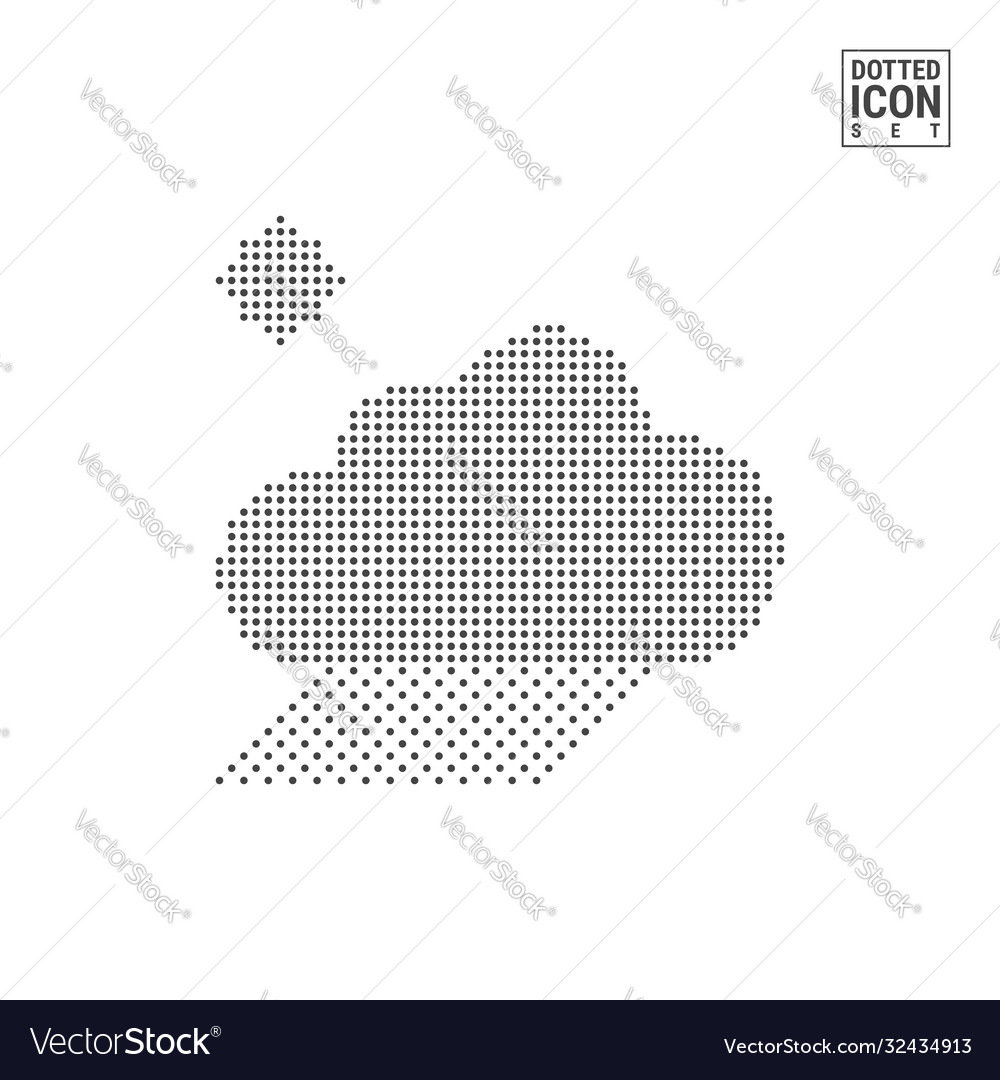 Rain and sun dot pattern icon cloud dotted Vector Image