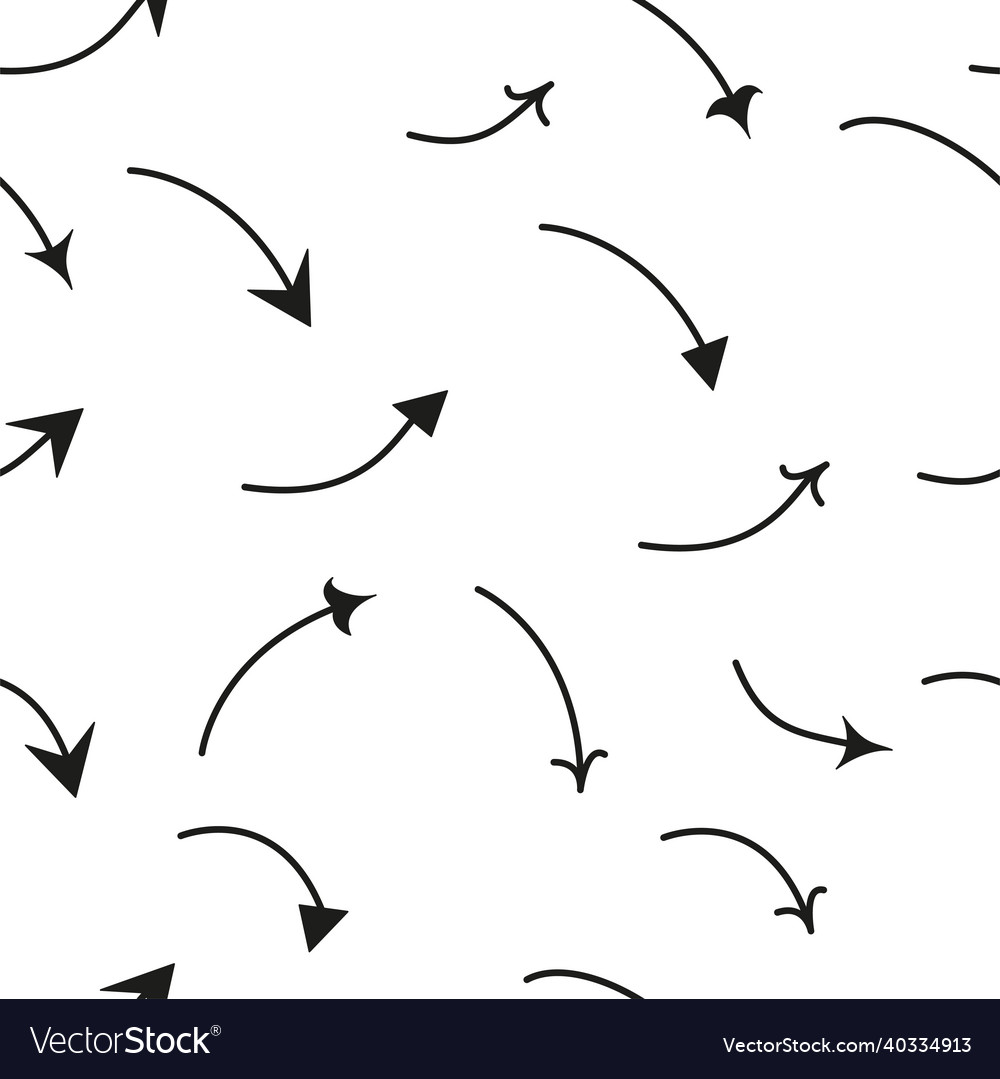 Seamless arrow pattern with line arrows Royalty Free Vector