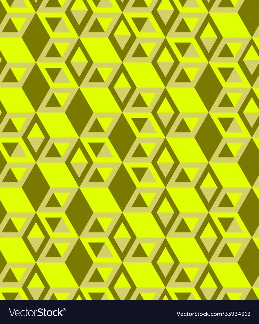 Seamless cubes pattern 3d yellow geometric Vector Image