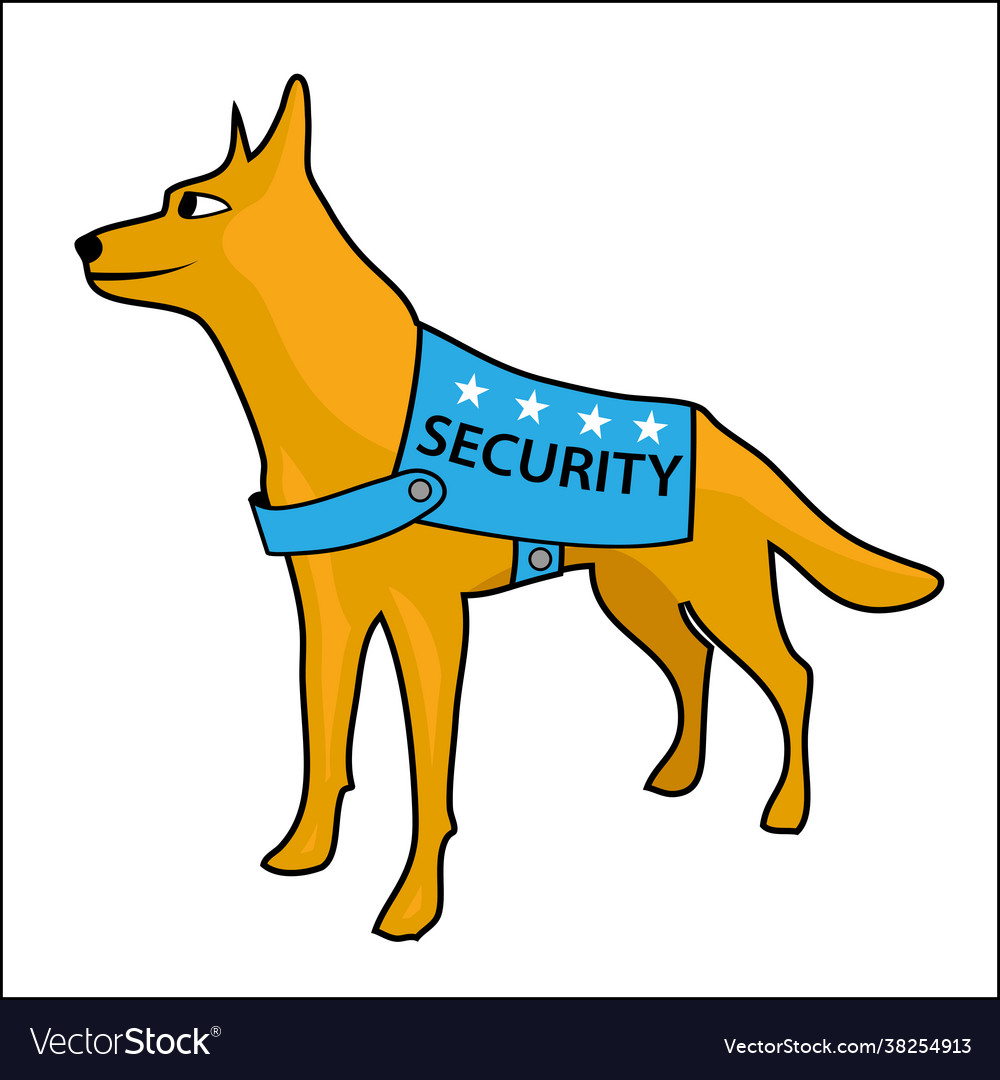 Security dog Royalty Free Vector Image - VectorStock