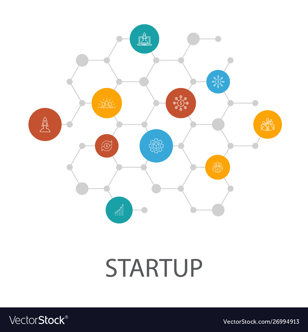 Startup Presentation Template Cover Layout Vector Image