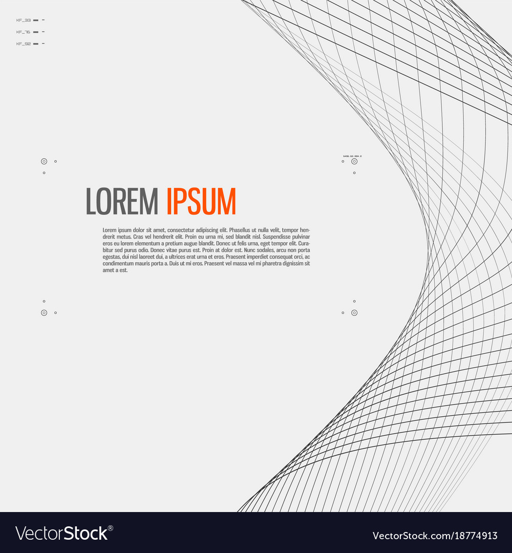 Tech background with abstract wave line Royalty Free Vector