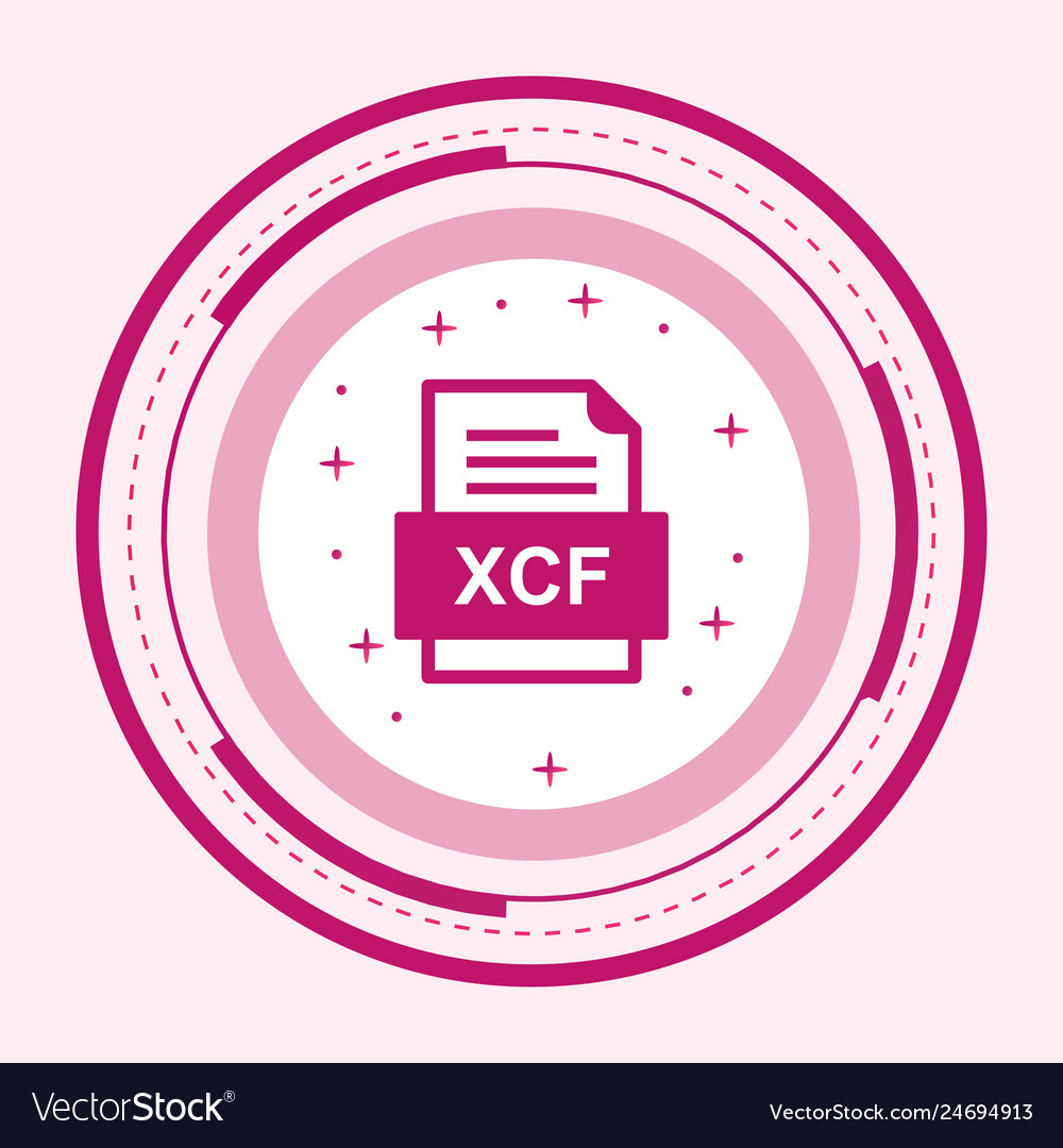 Xcf file document icon Royalty Free Vector Image