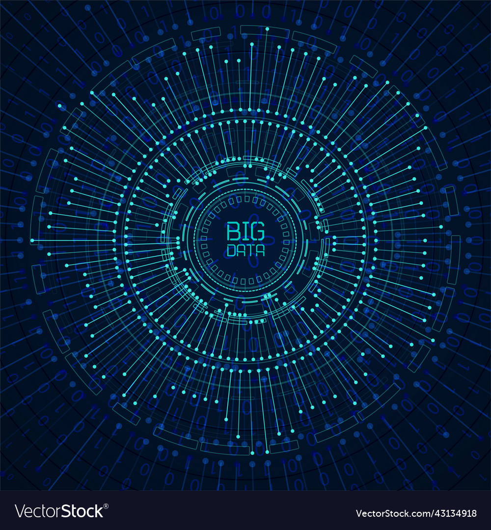 Abstract big data visualization Royalty Free Vector Image