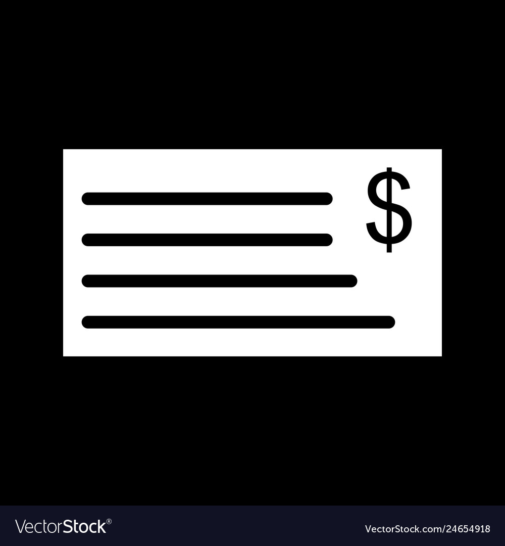 Cheque icon Royalty Free Vector Image - VectorStock