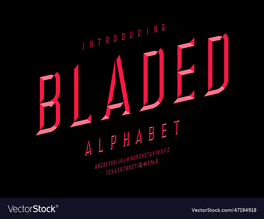 Chisel font Royalty Free Vector Image - VectorStock