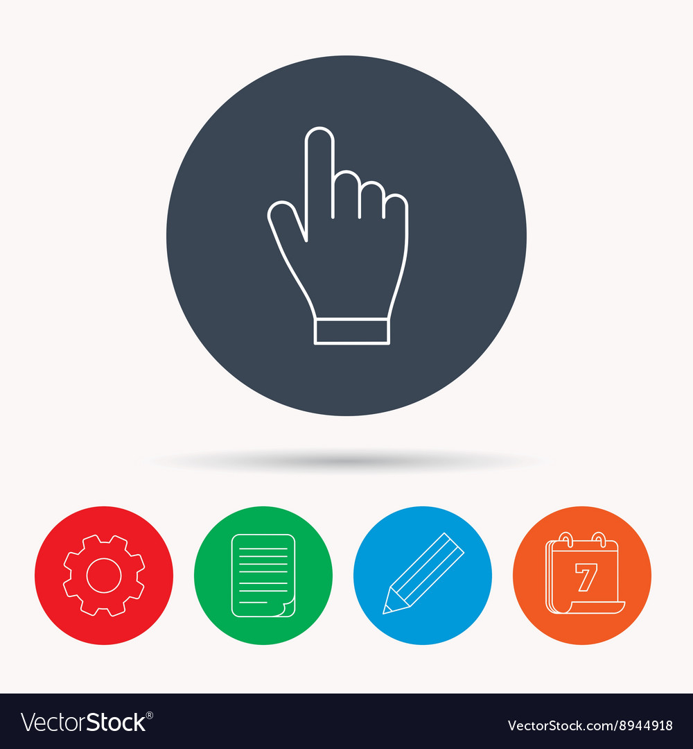 Click hand icon press or push pointer sign Vector Image