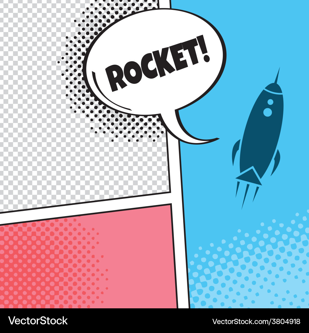 Comic template element with speech bubble Vector Image