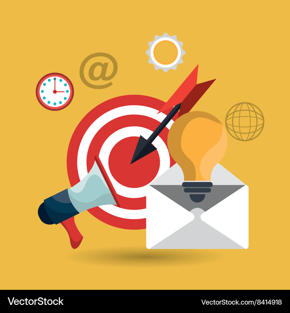 Digital marketing design Royalty Free Vector Image