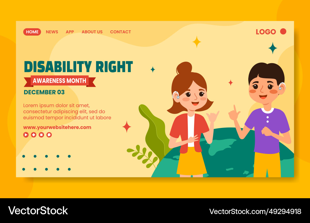 Disability rights awareness month social media Vector Image