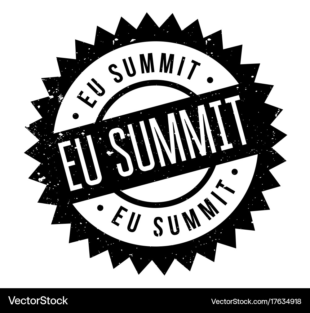 Eu summit rubber stamp Royalty Free Vector Image