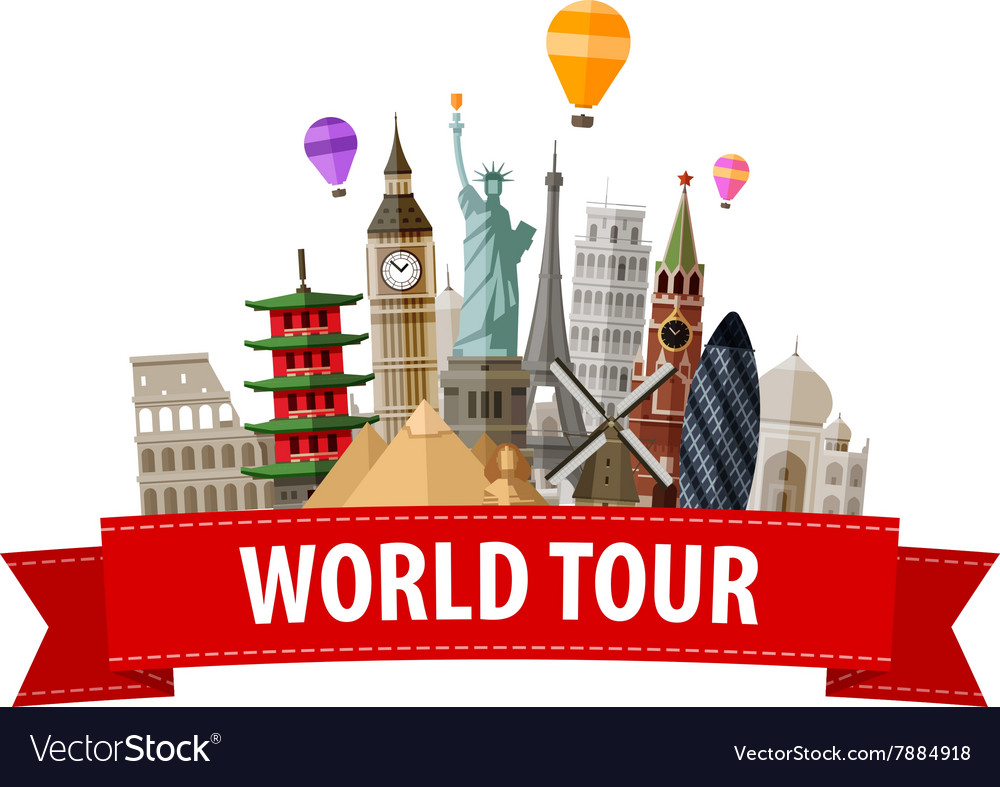 Flat design postcard Royalty Free Vector Image