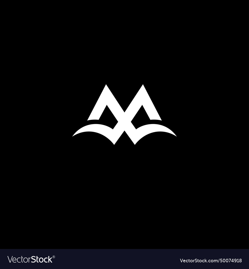 Initial m logo design Royalty Free Vector Image