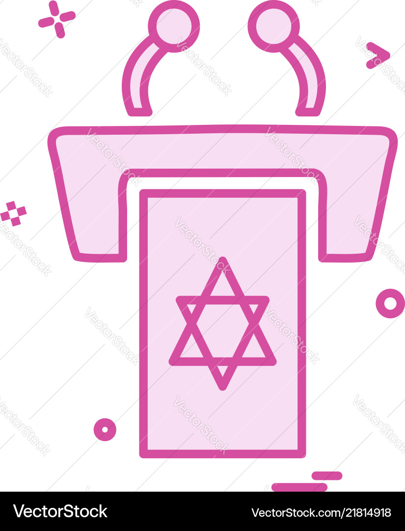 Jewish rostrum icon design Royalty Free Vector Image