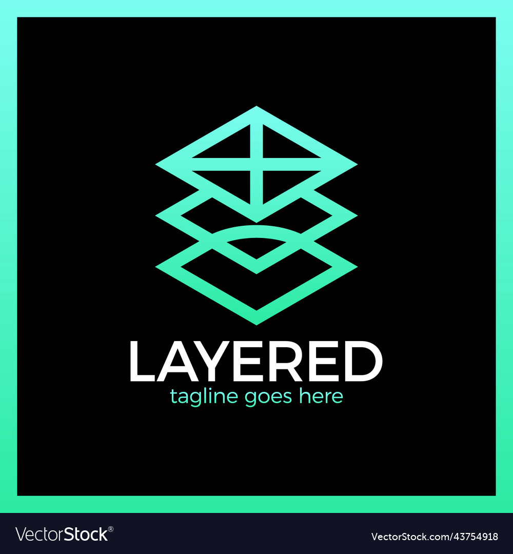 Layer app logo Royalty Free Vector Image - VectorStock