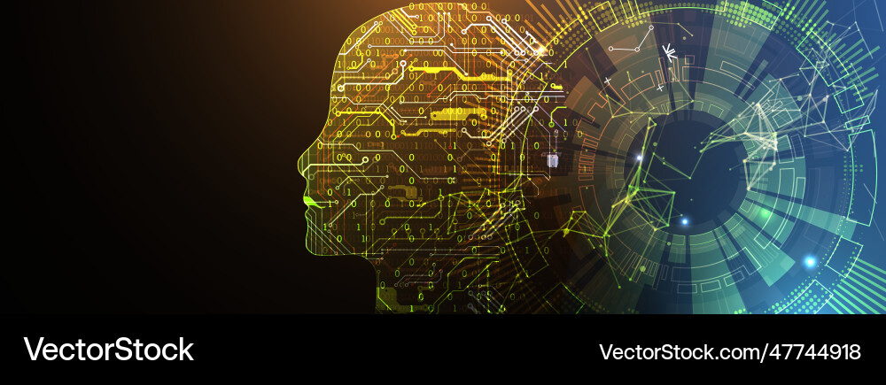 Plexus artificial intelligence concept creative Vector Image