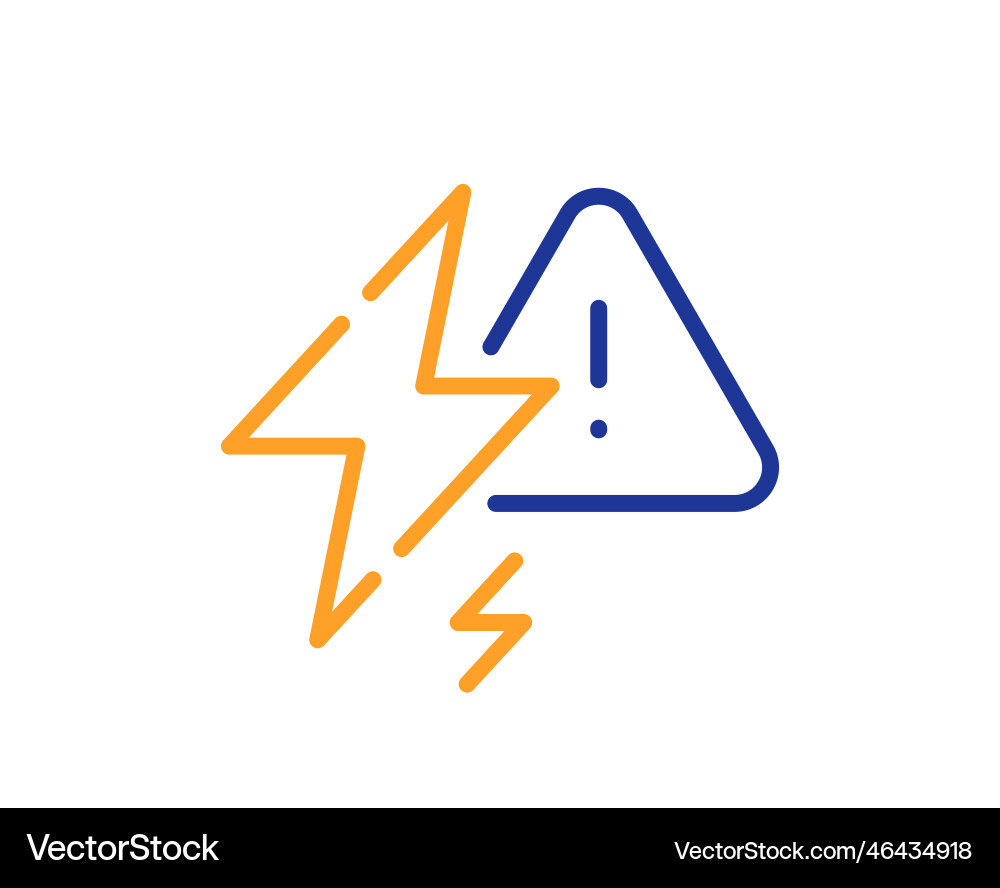 Power line icon flash electric energy sign Vector Image