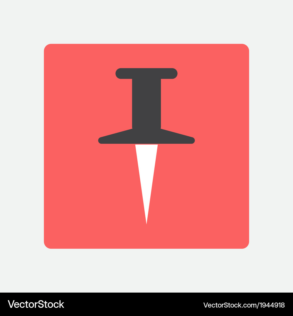 Pushpin Icon Royalty Free Vector Image - VectorStock