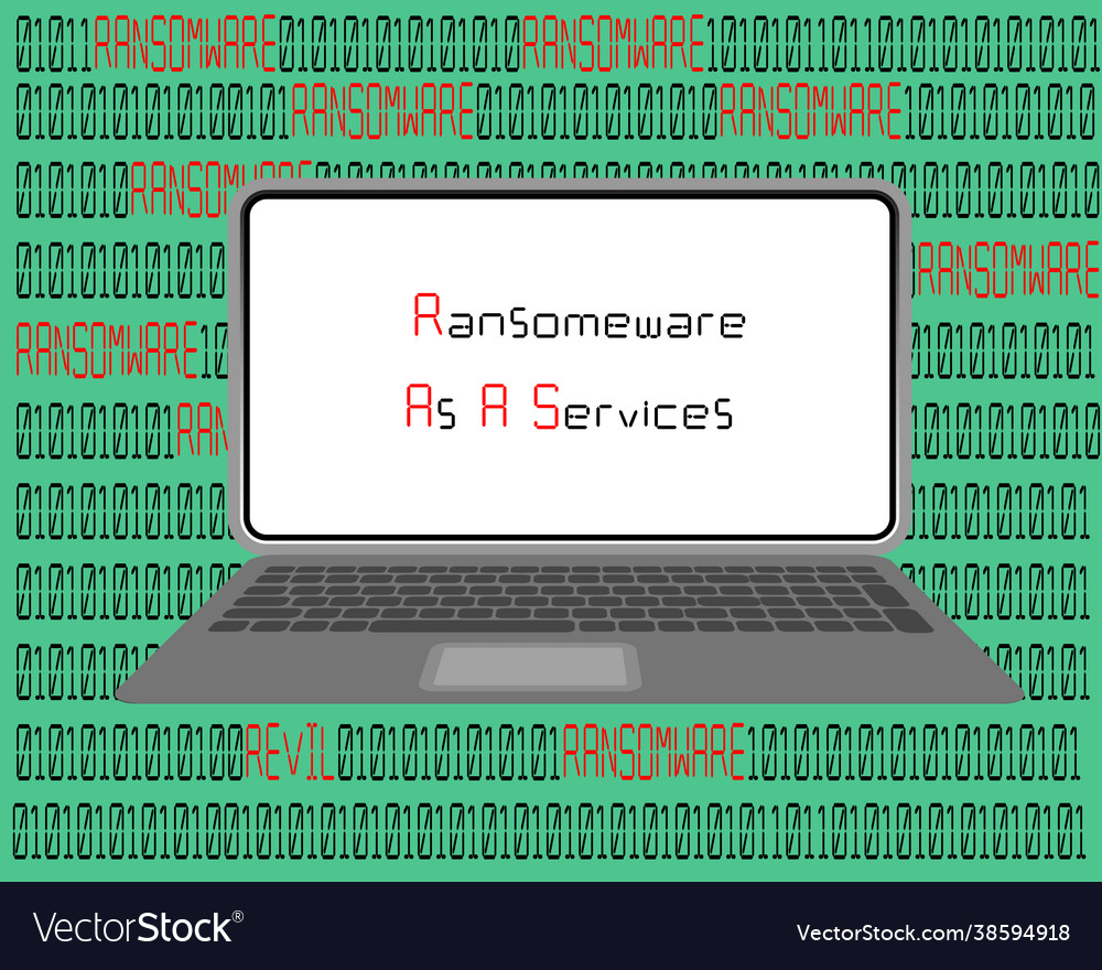 Ransomware as a services attack Royalty Free Vector Image