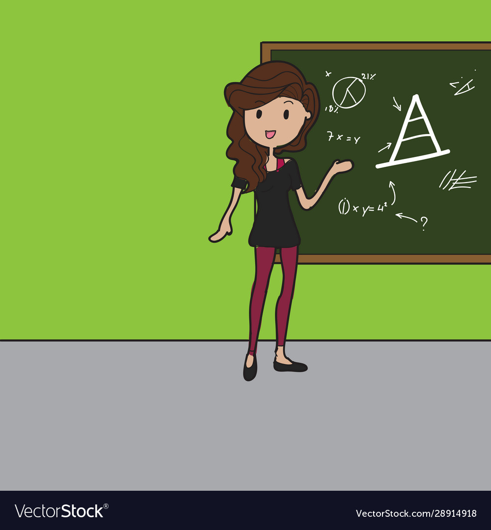 School teacher doodle Royalty Free Vector Image