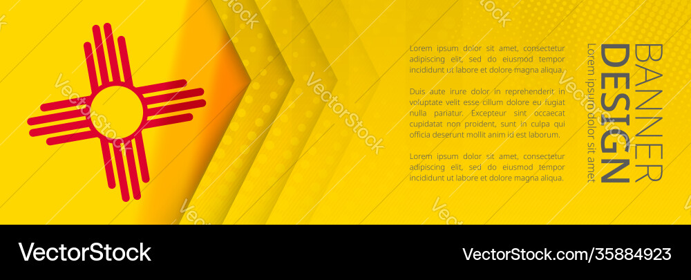 Banner template with flag us state new mexico Vector Image