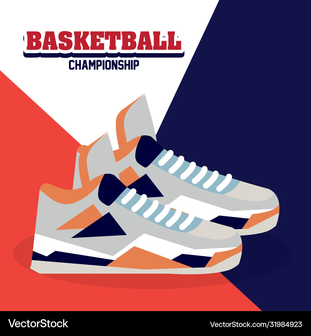 Basketball championship label design Royalty Free Vector