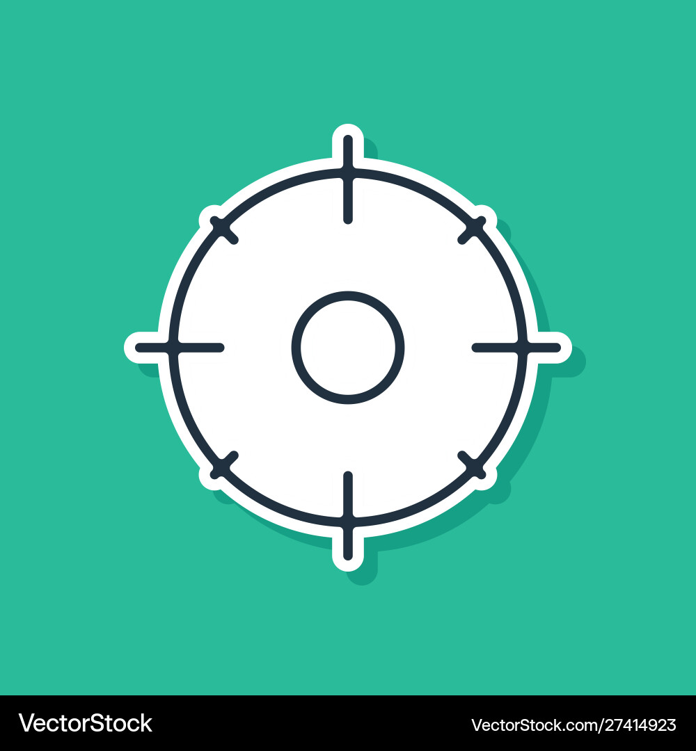 Blue target sport for shooting competition icon Vector Image