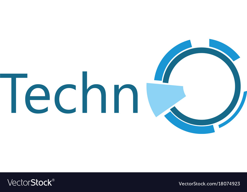 Circle technology logo Royalty Free Vector Image