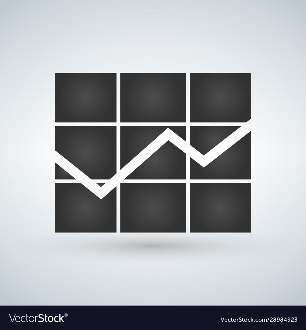 Graph icon in trendy flat style isolated on white Vector Image