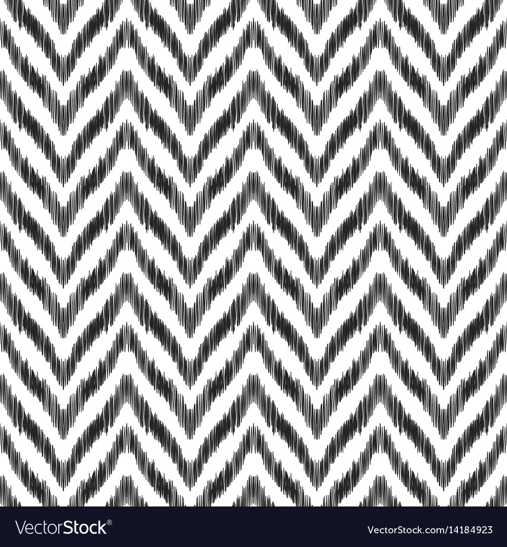 Ikat zigzag seamless pattern Royalty Free Vector Image