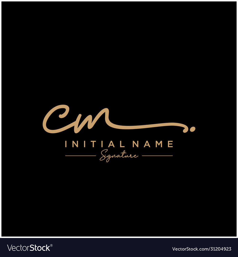 Letter Cm Signature Logo Template Royalty Free Vector Image Letter Cm Signature Logo Template Royalty Free Vector Image