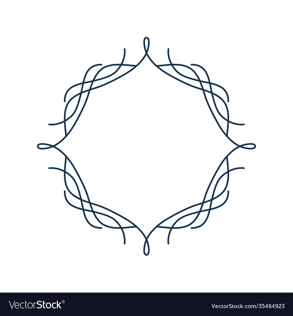 Line frame simple border decoration Royalty Free Vector