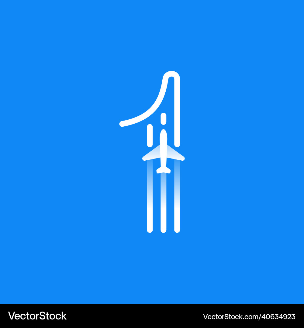 Number one logo is made of three parallel lines Vector Image