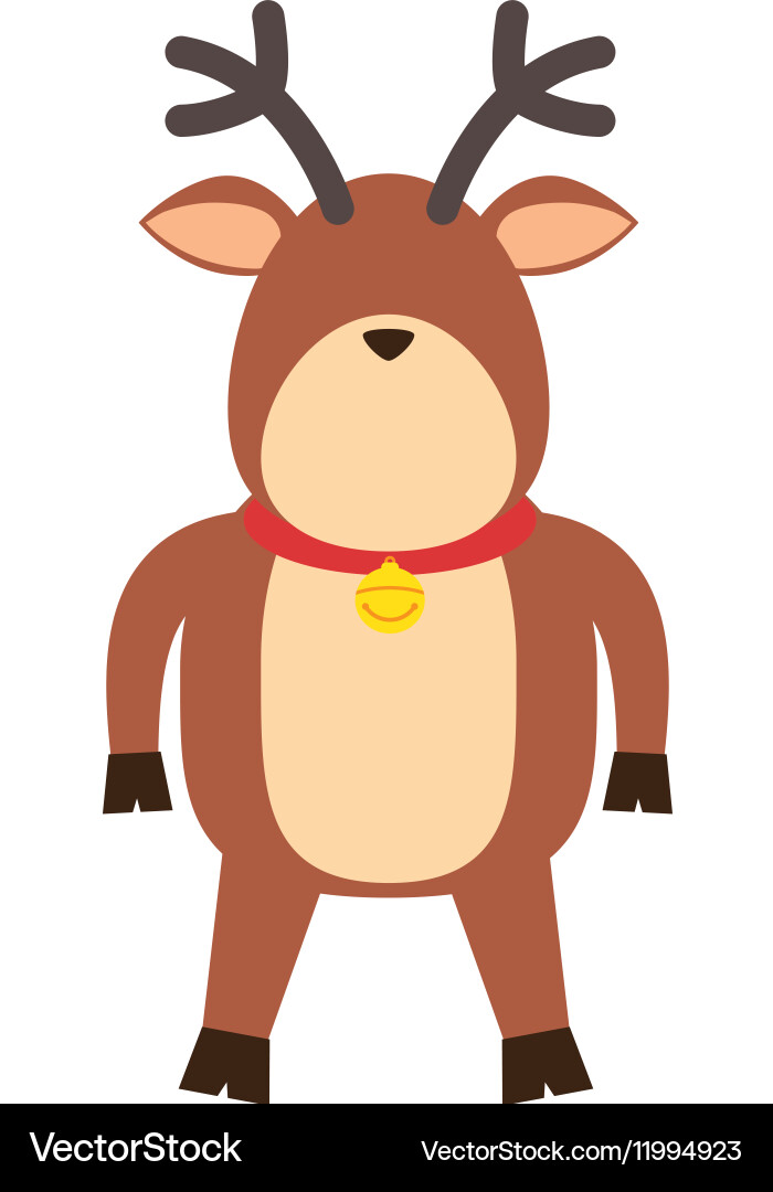 Reindeer xmas cartoon Royalty Free Vector Image